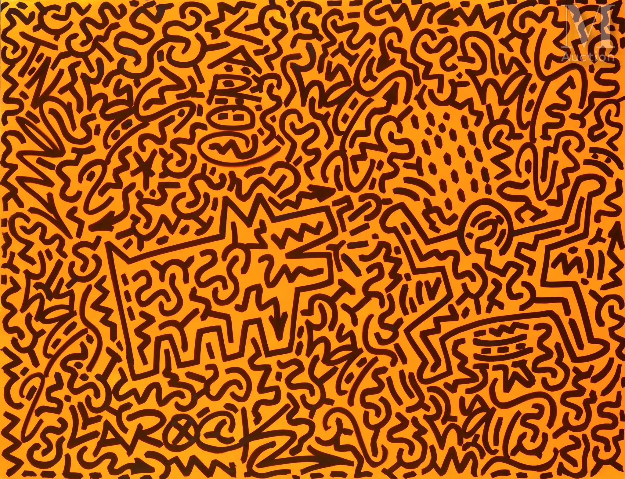 Keith HARING (1958-1990) & LA II (né en 1967) - Lot 166 - enchères