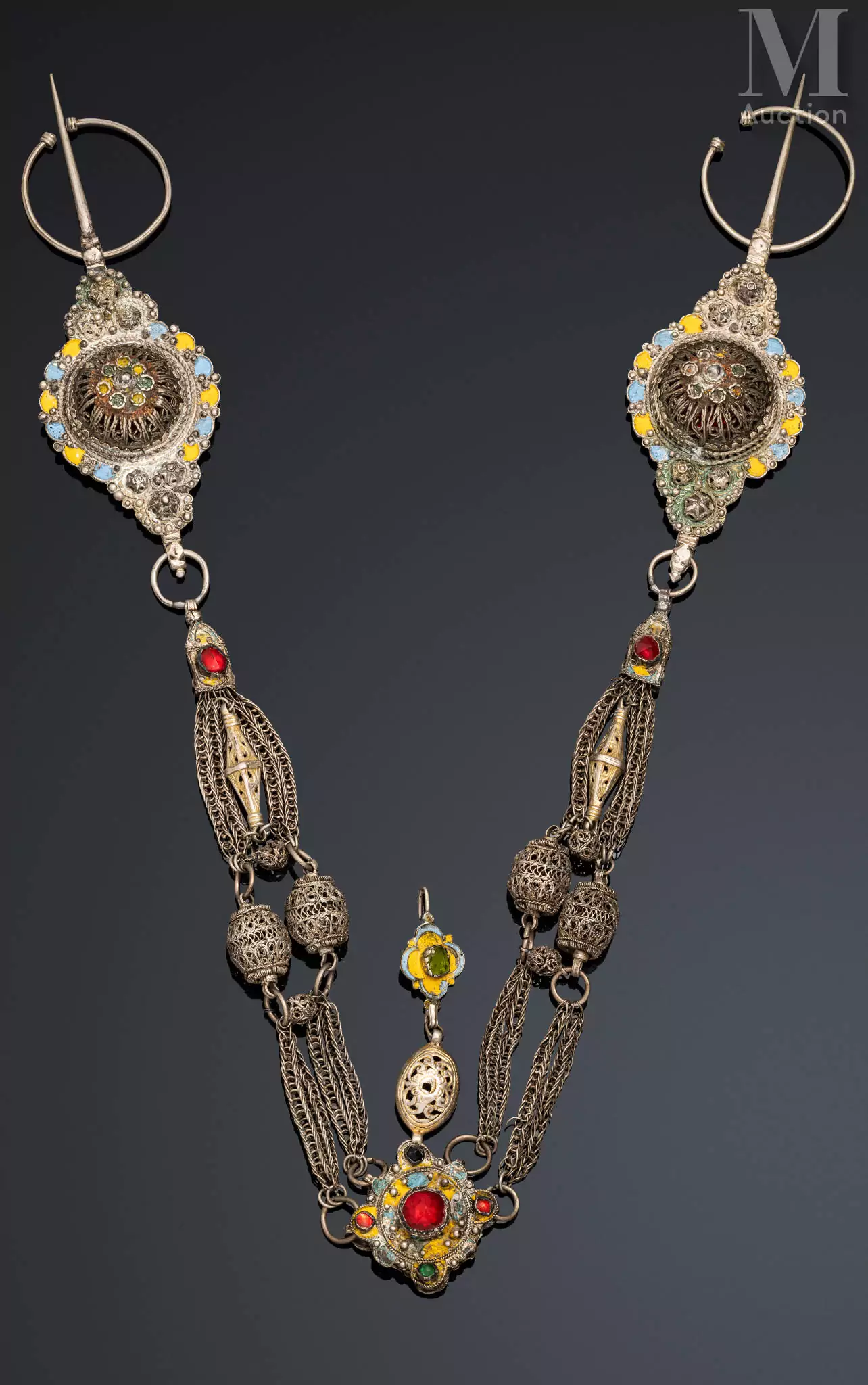 Rare paire de fibules des « Aït Ouaouzguit » - Lot 48 - enchères