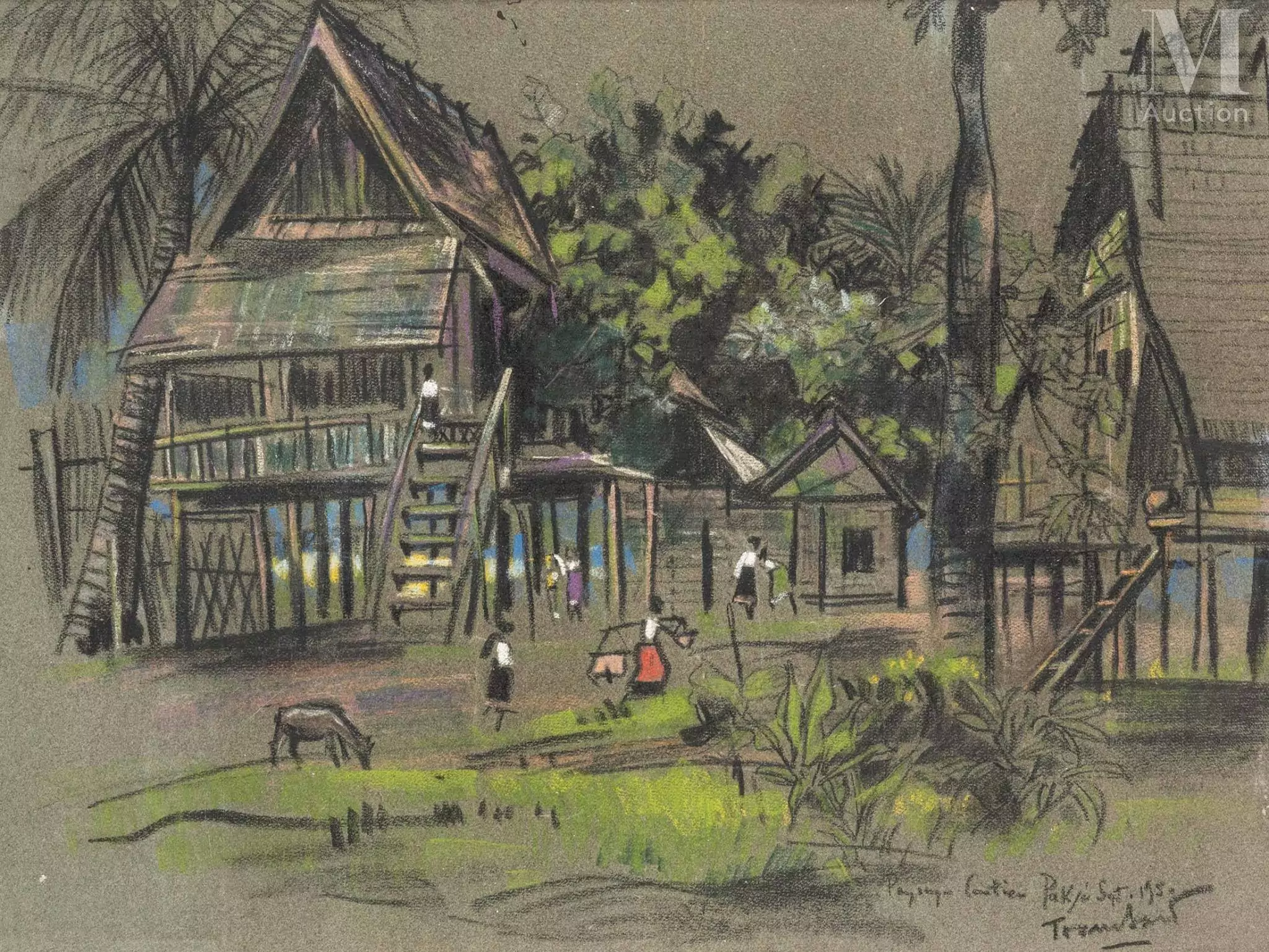TRAN VAN HA (1911-1974), École des Beaux-Arts de l'Indochine - Lot 127 ...