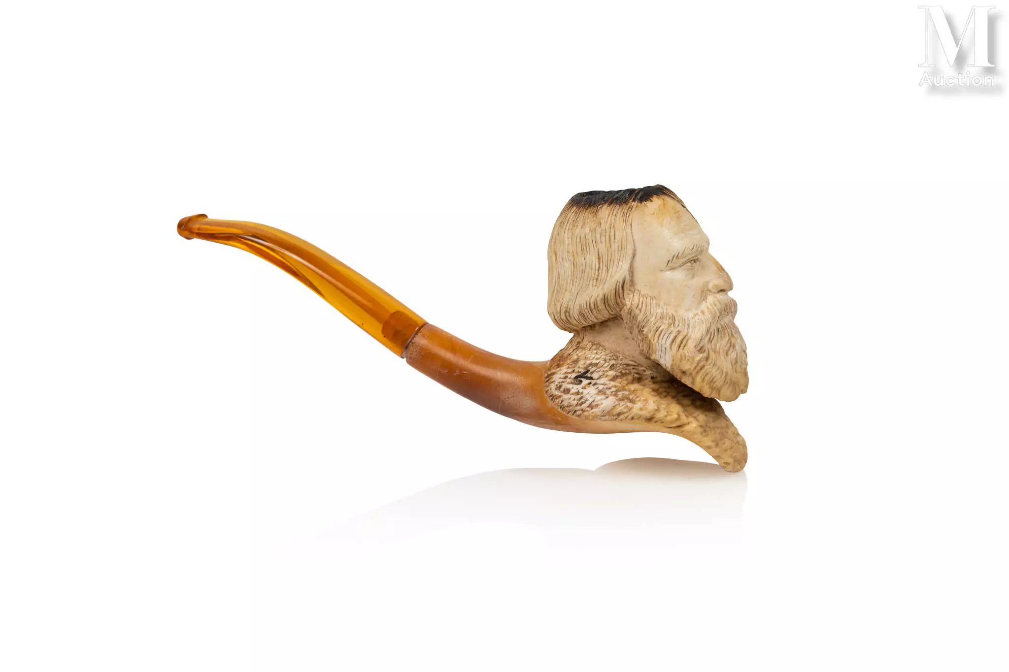 Pipe en écume de mer, - Lot 232 - enchères