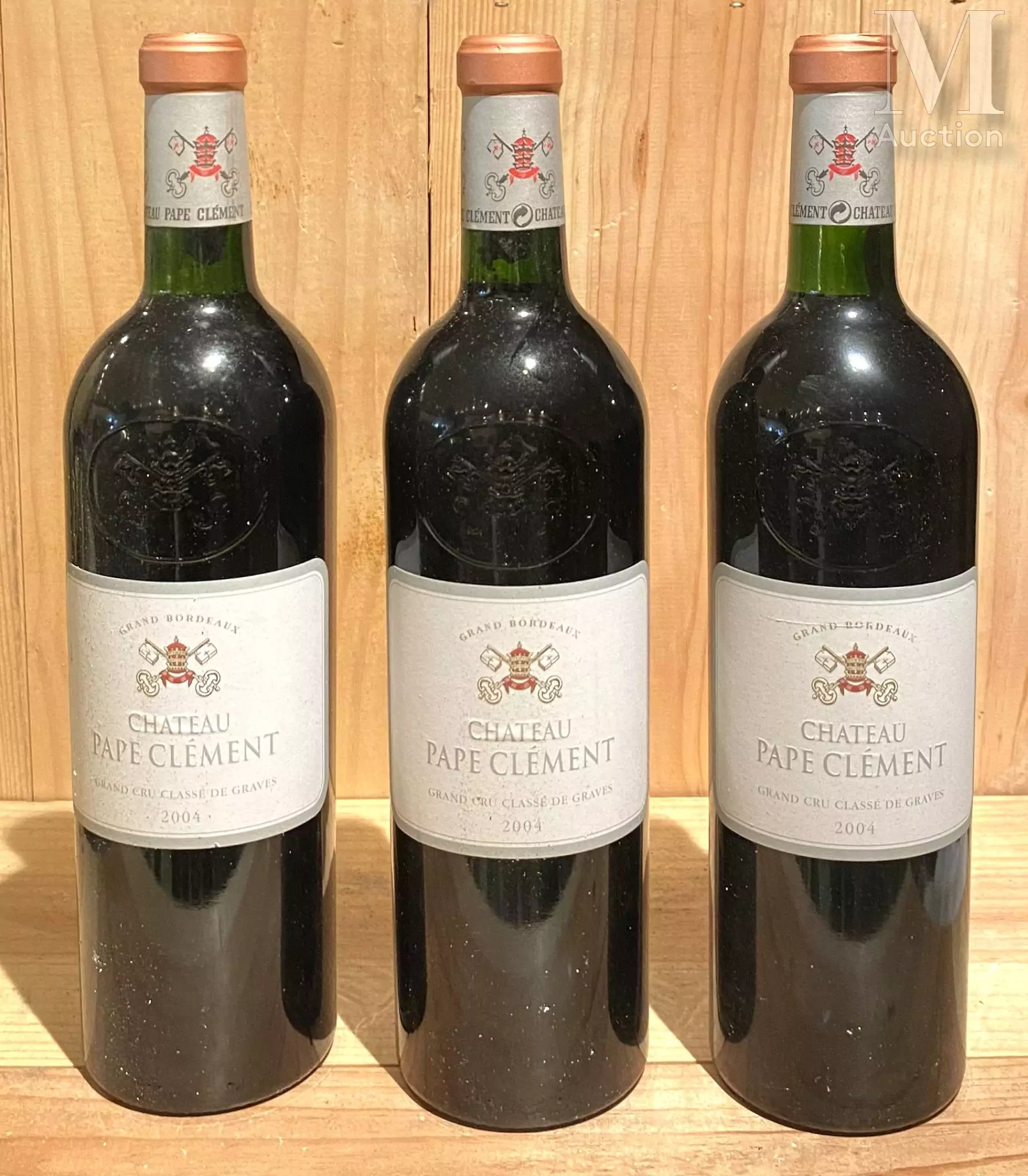 3 bouteilles Château Pape Clément Granc Cru classé de Graves, 2004, 2 J ...