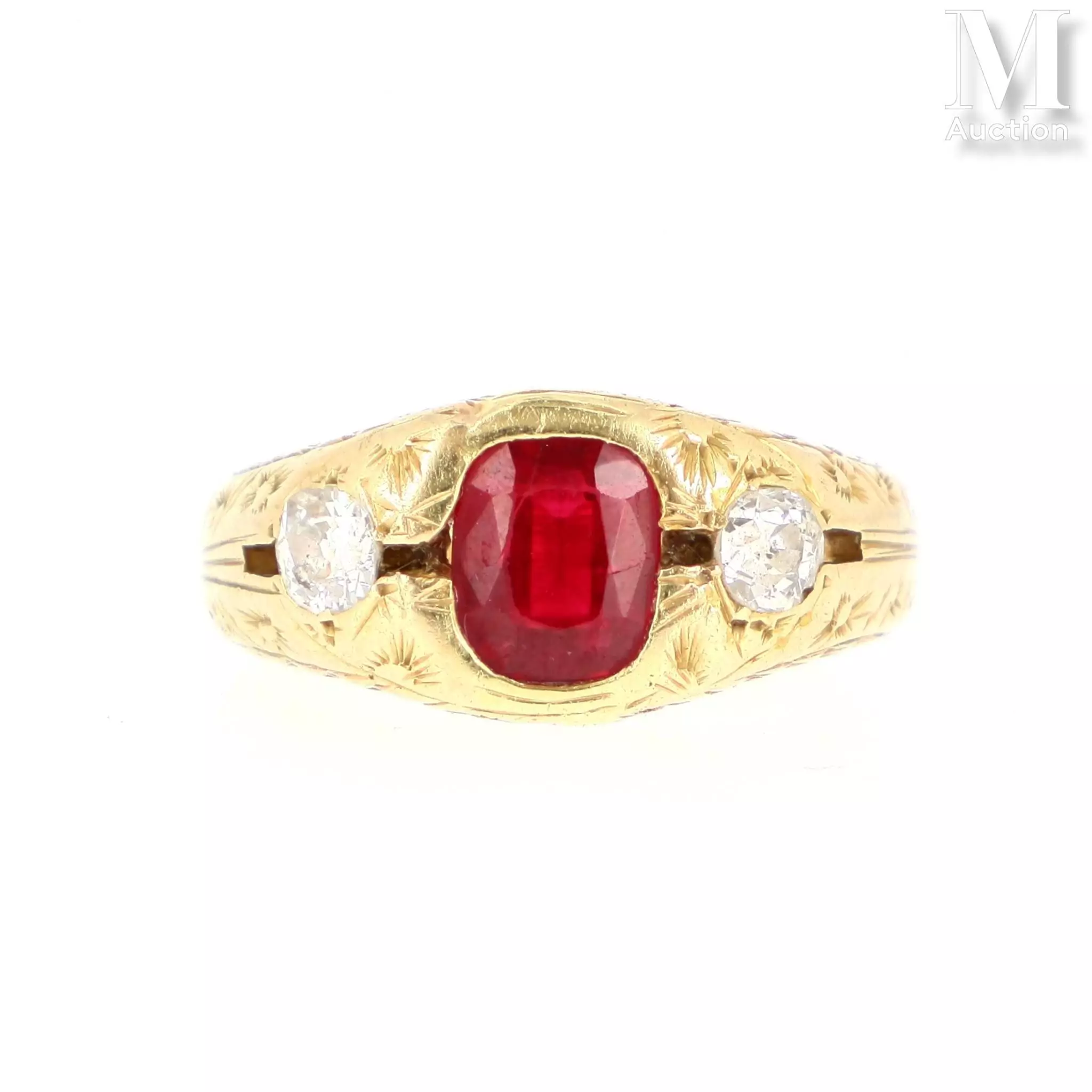Bague rubis synthétique - Lot 184 - enchères