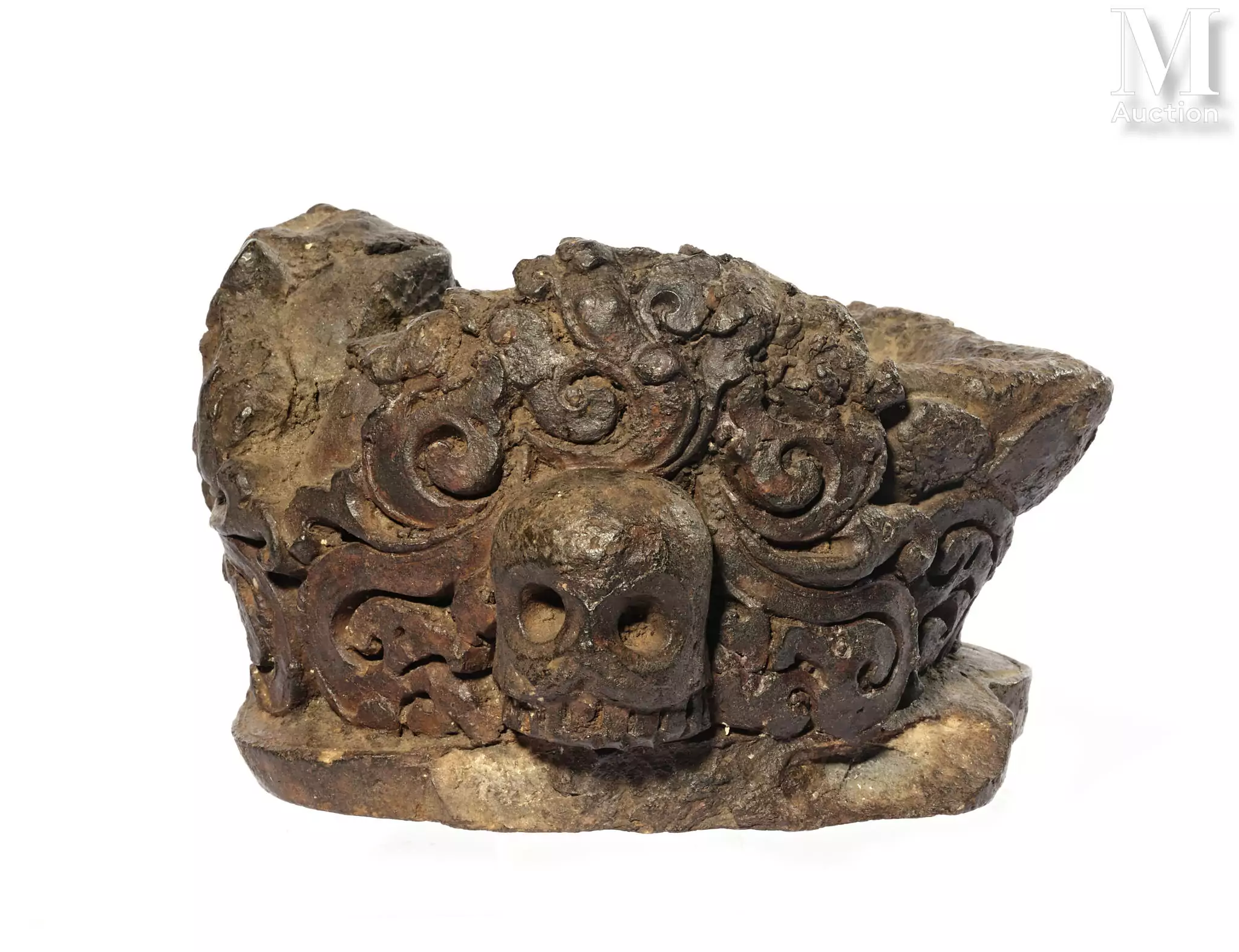 Lampe dont la base est constituée de têtes de Citipati - Lot 38 - enchères