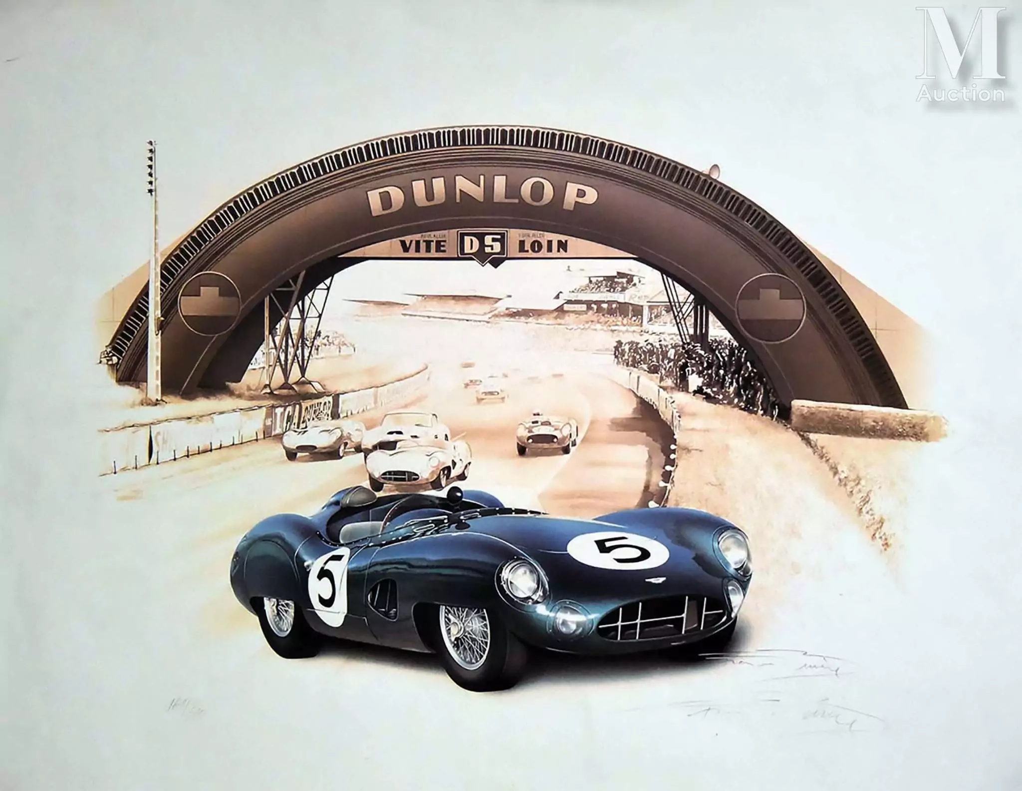 24 Heures du Mans : Aston Martin affiche signée Franck Mire - Lot 984 ...