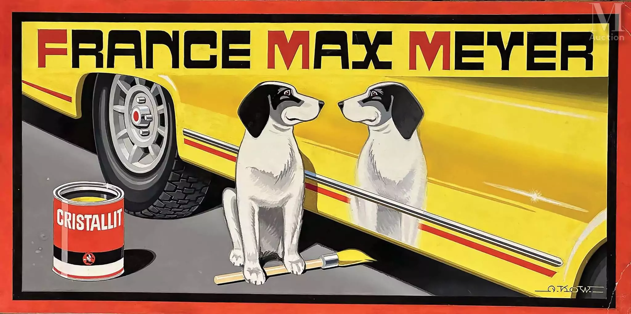 Peinture Cristallit France Max Meyer Gouache - Lot 976 - enchères