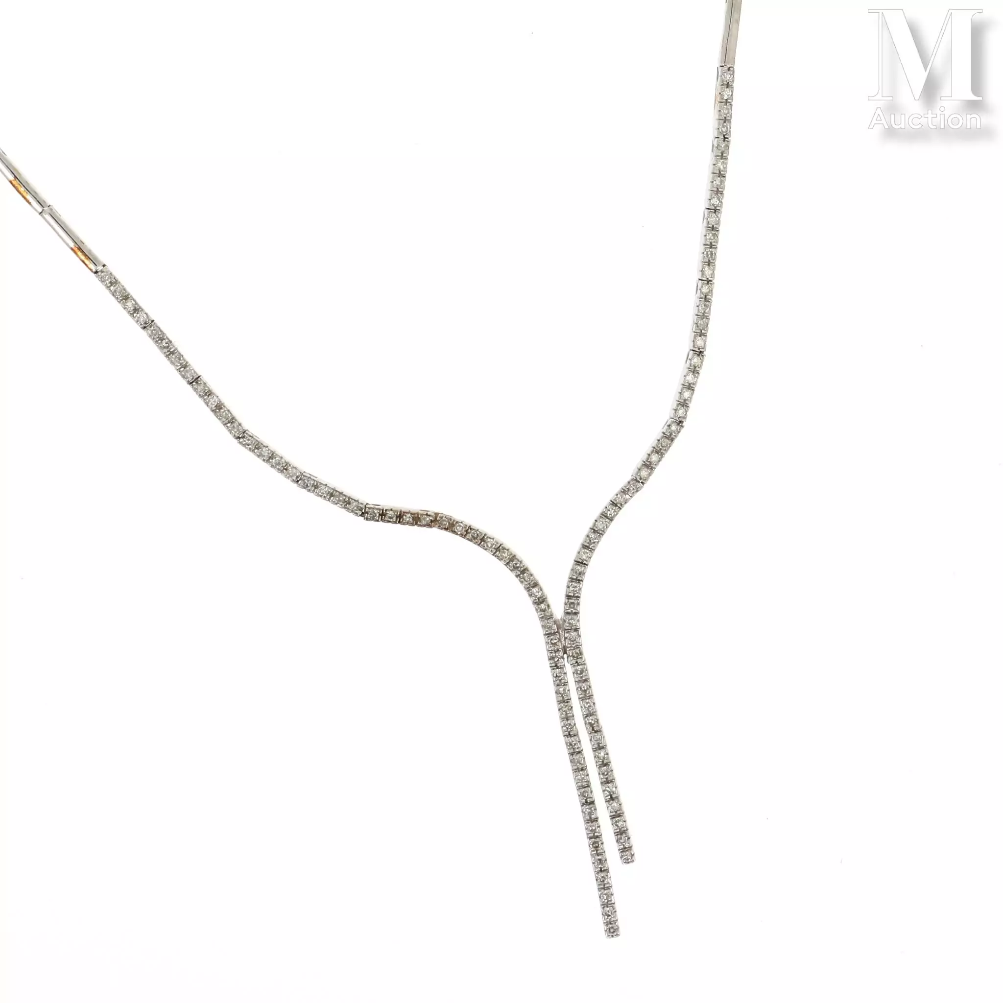 Neglected diamond necklace - Lot 216 - enchères