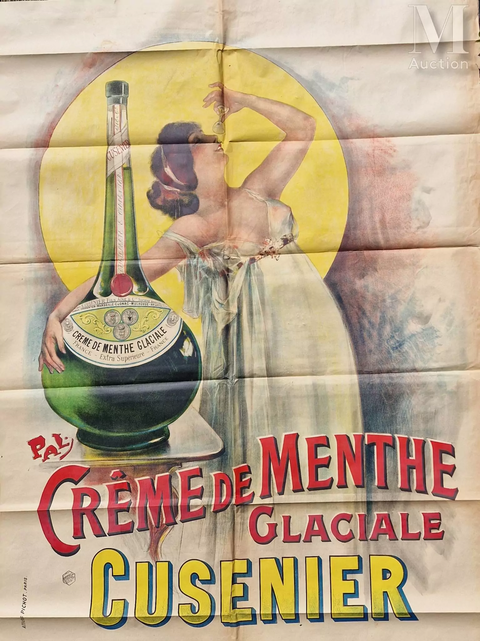[AFFICHE ANCIENNE] – PAL (1855 -1942) : Crème de menthe glaciale ...