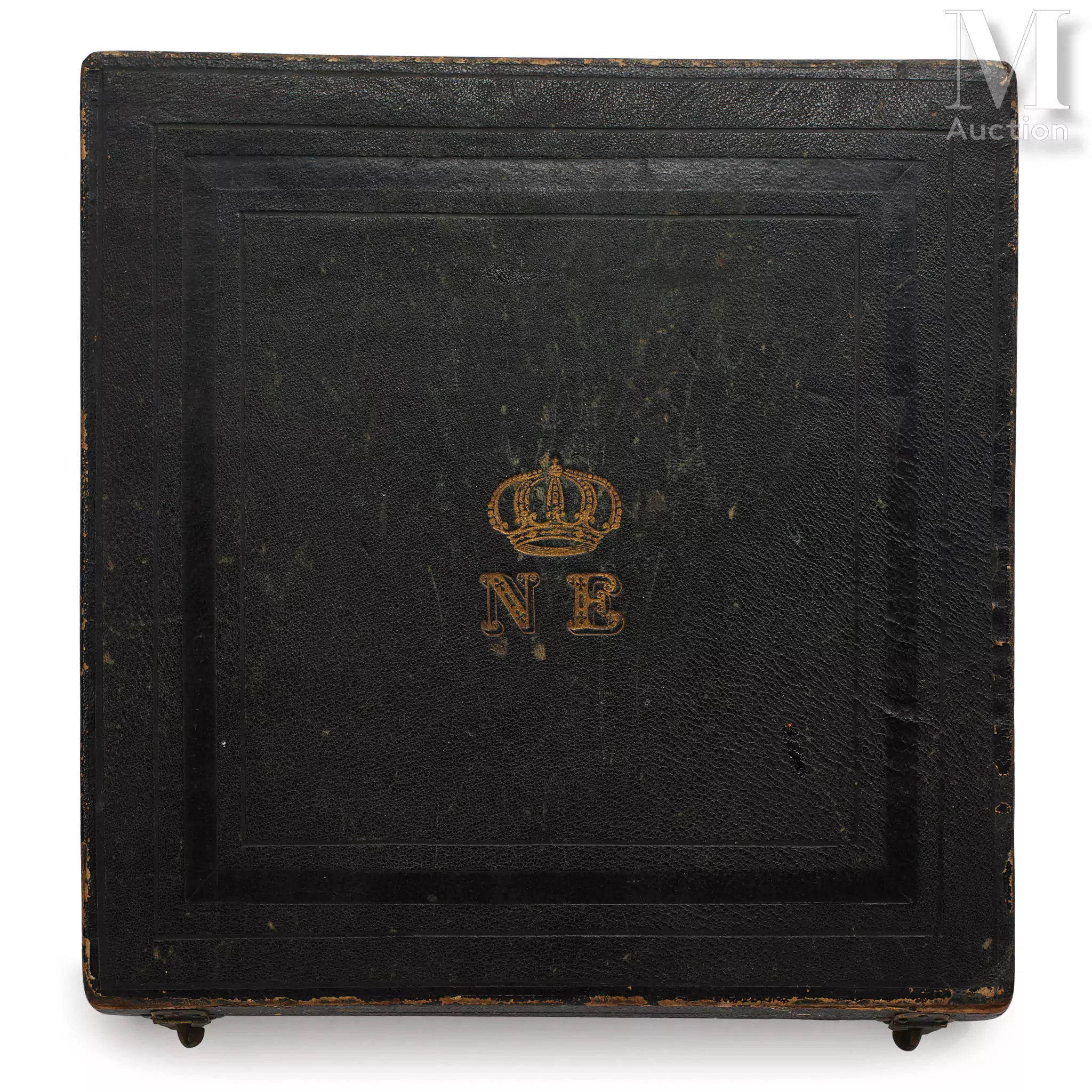 Lot de 2 écrins à couverts au monogramme NE de l’empereur Napoléon III ...