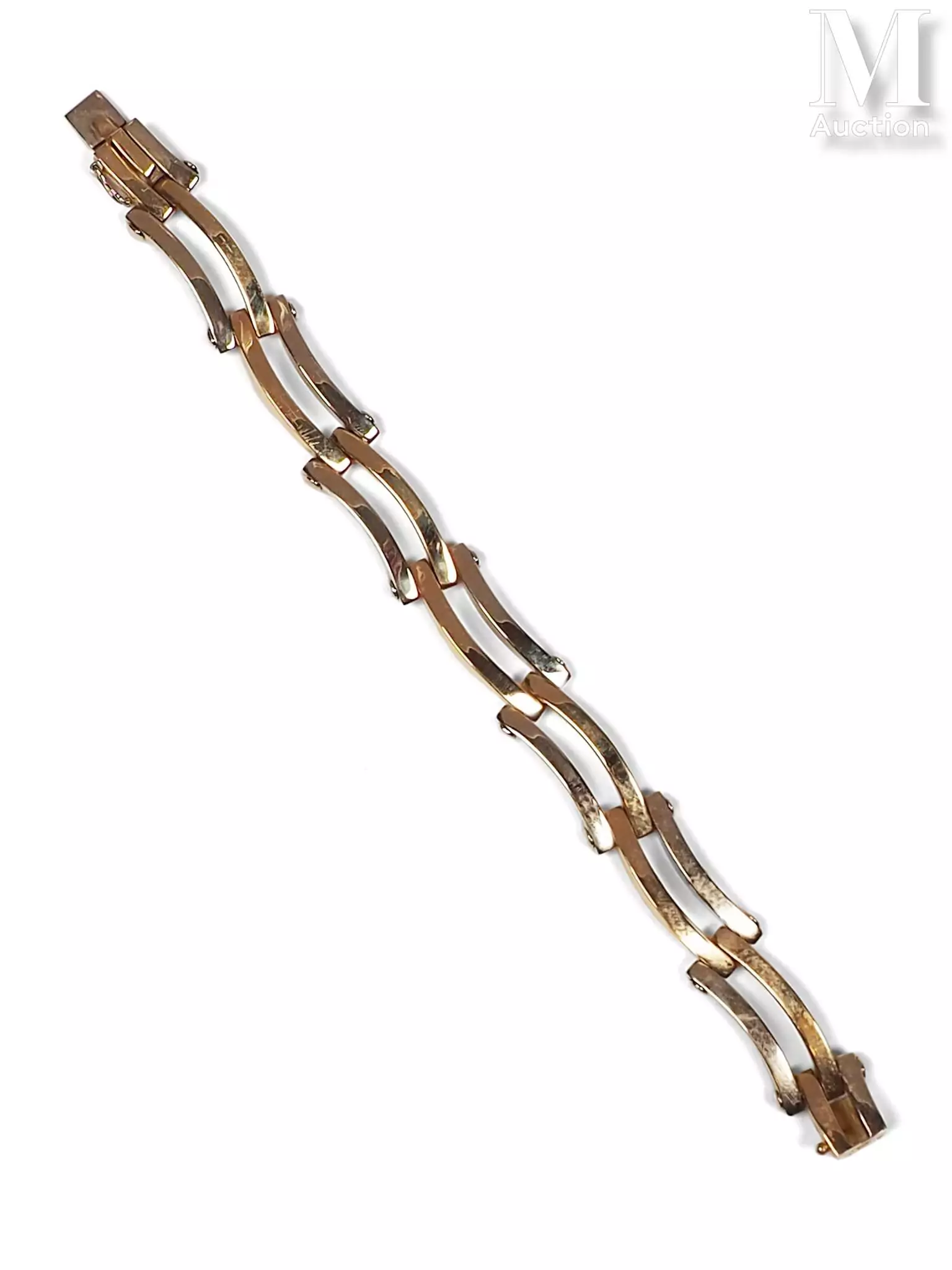 Yellow 18K gold modular bracelet - Lot 167 - enchères